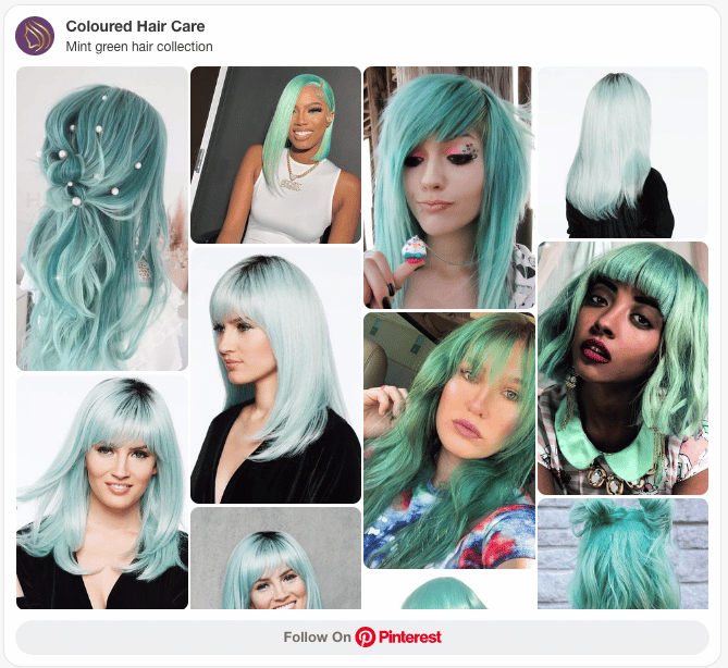 Pastel Mint Green Hair Ombre