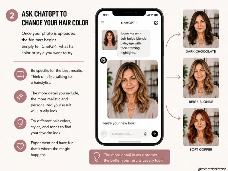 How To Try On Hair Colors And Hairstyles Using ChatGPT AI